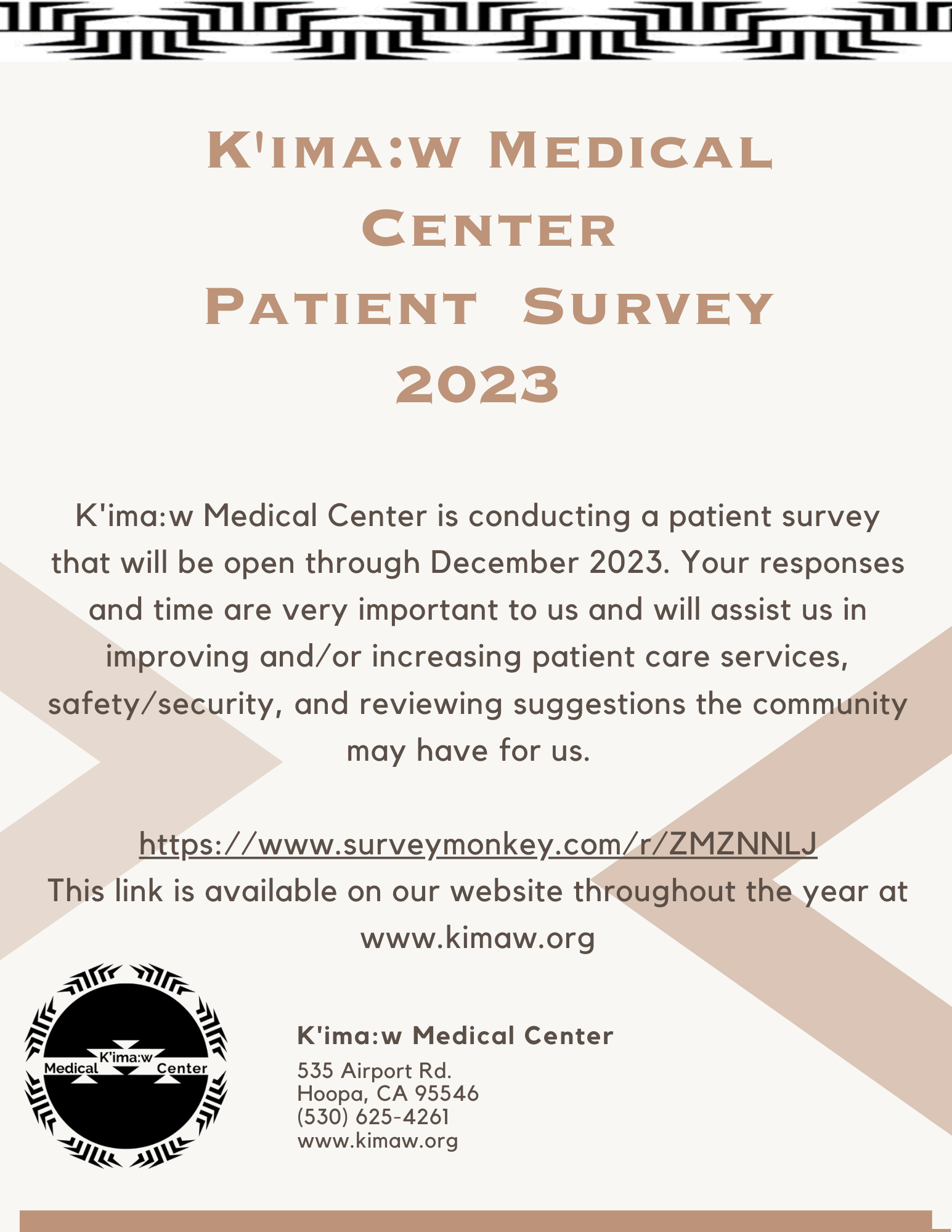 KMC 2023 Patient Survey | K'ima:w Medical Center CA
